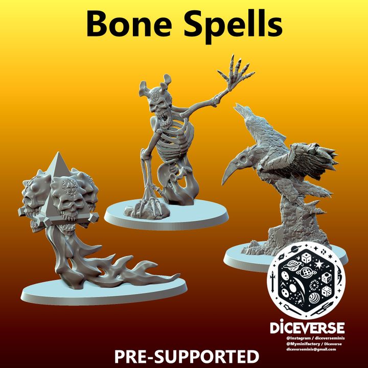 3d Printable Bone Spells Pack By Diceverse