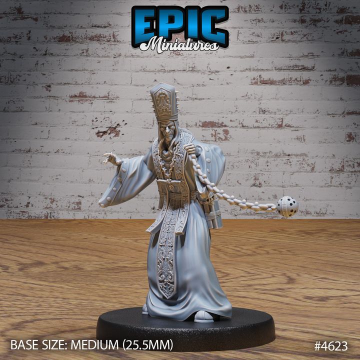 3D Printable Fallen Bishop Pray / Human Character / Male Necromancer ...