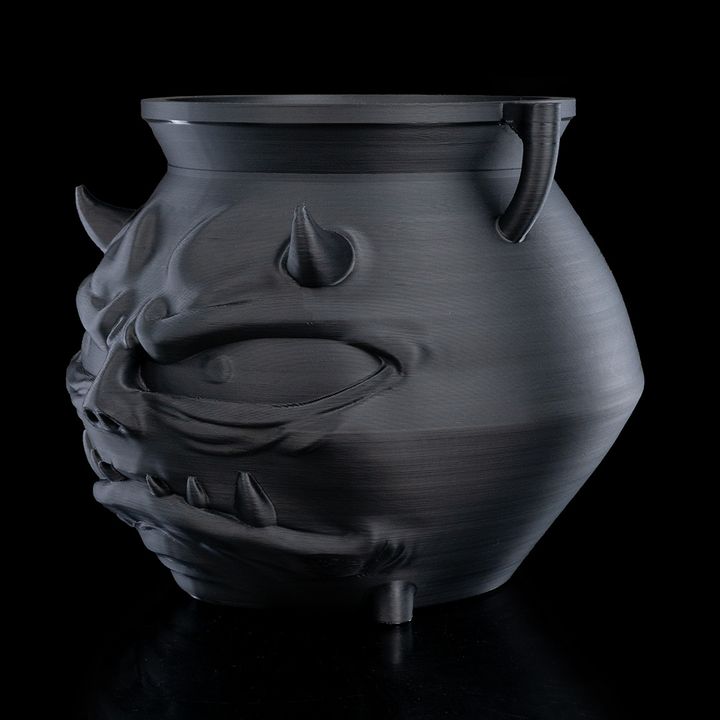 3D Printable Serious Cauldron Candy Holder by Stlflix