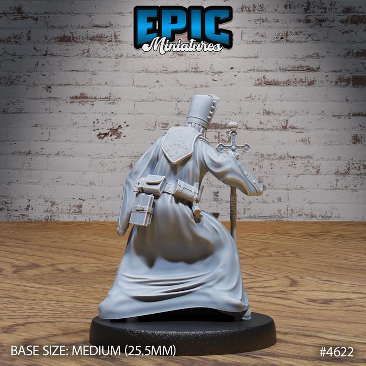 3D Printable Fallen Bishop Set / Human Character / Male Necromancer ...