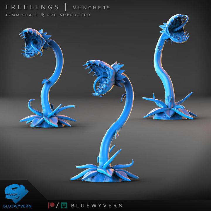 3D Printable Treelings - Munchers by BlueWyvern
