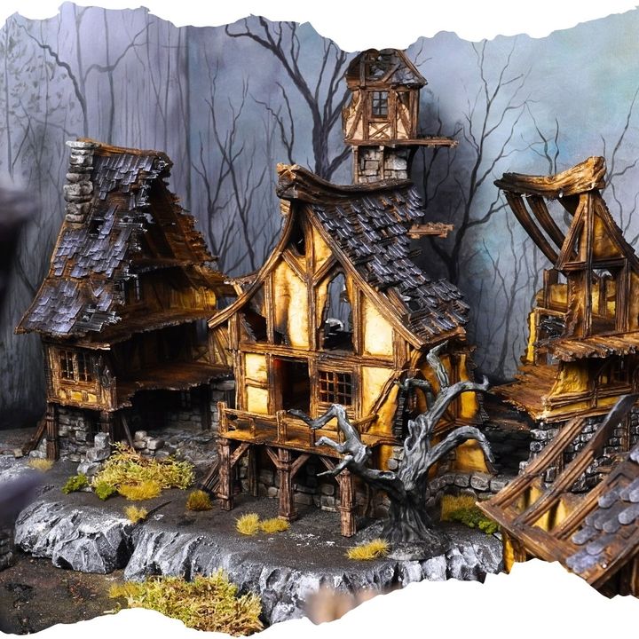 3D Printable Ruined Medieval Tower by My Dungeon