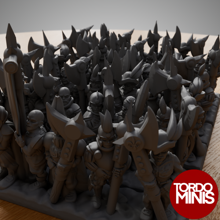 3D Printable Kingdom's Halberd (10mm stips and singles) by Tordo Miniatures