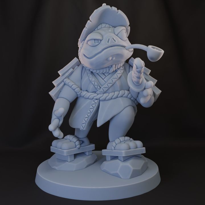 3D Printable Frog Samurai by The Cackling Kobold Company