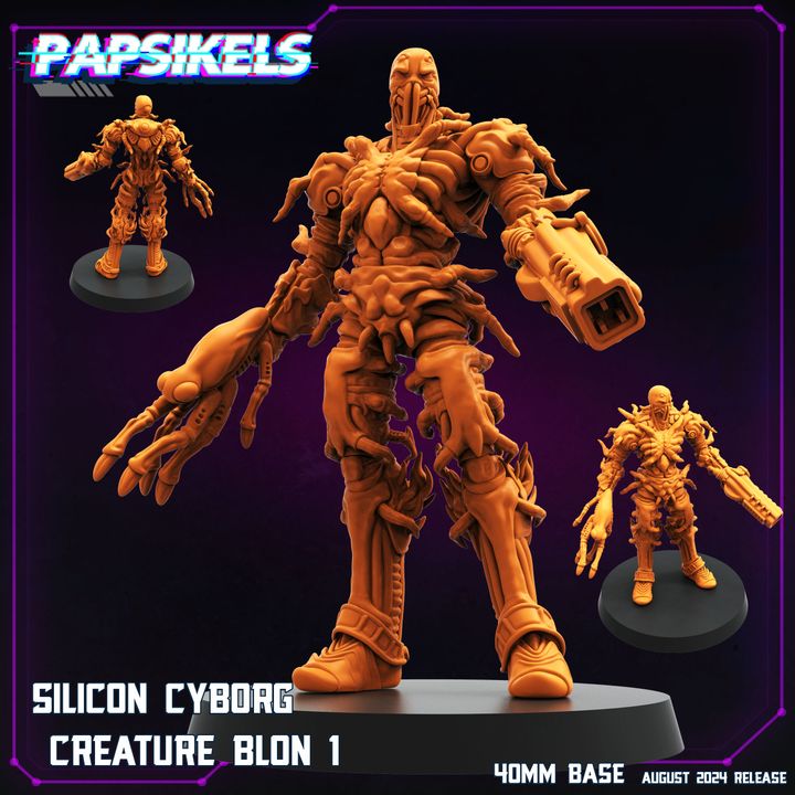 3D Printable SILICON CYBORG CREATURE BLON by PAPSIKELS MINIATURES