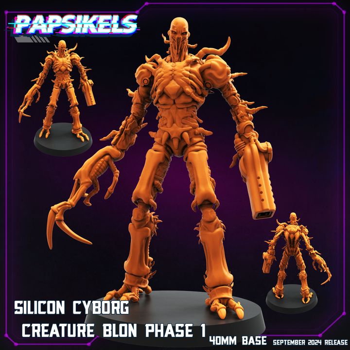 3D Printable SILICON CYBORG CREATURE BLON by PAPSIKELS MINIATURES