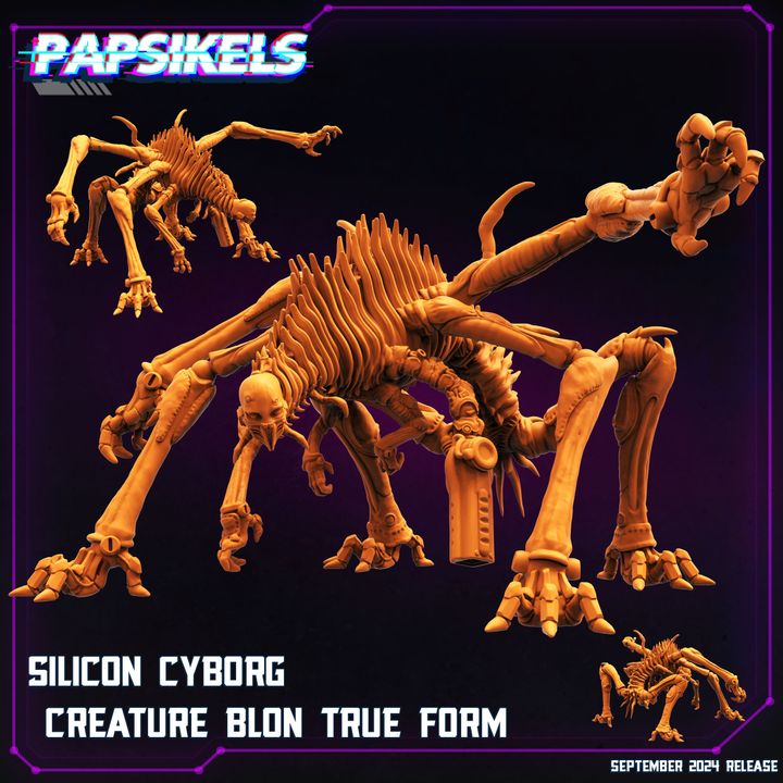 3D Printable SILICON CYBORG CREATURE BLON by PAPSIKELS MINIATURES