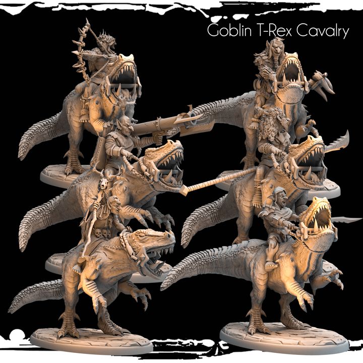 3D Printable Goblin T-Rex Riders - 6 variations - Army of Darkness ...