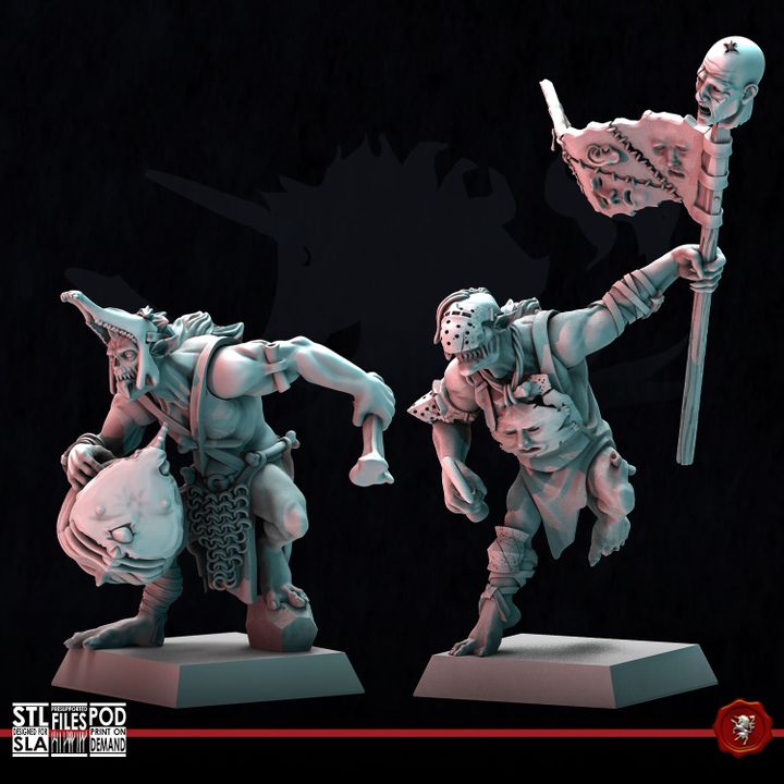 3D Printable Ghouls by LastSword Miniatures