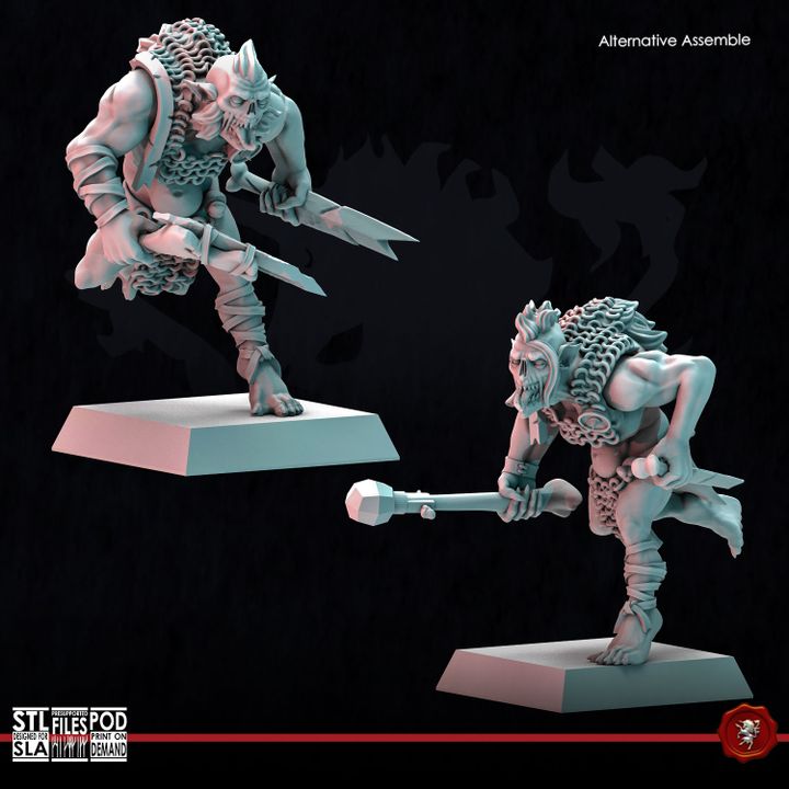 3D Printable Ghouls by LastSword Miniatures