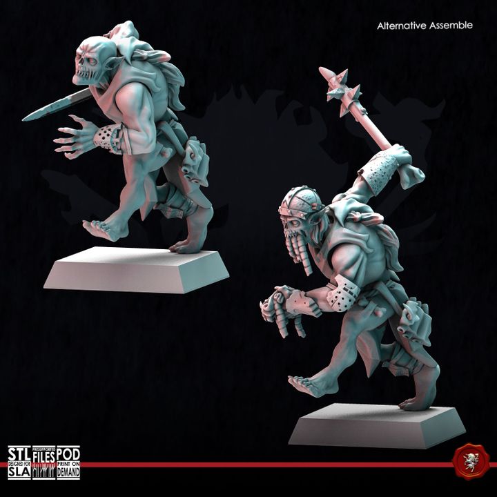 3D Printable Ghouls by LastSword Miniatures