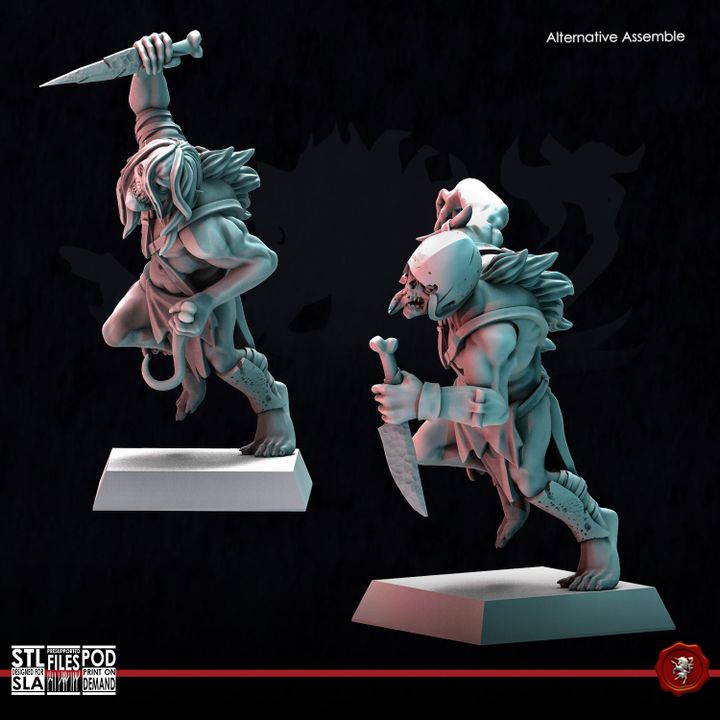 3D Printable Ghouls by LastSword Miniatures