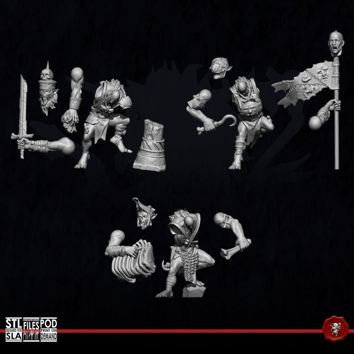 3D Printable Ghouls by LastSword Miniatures
