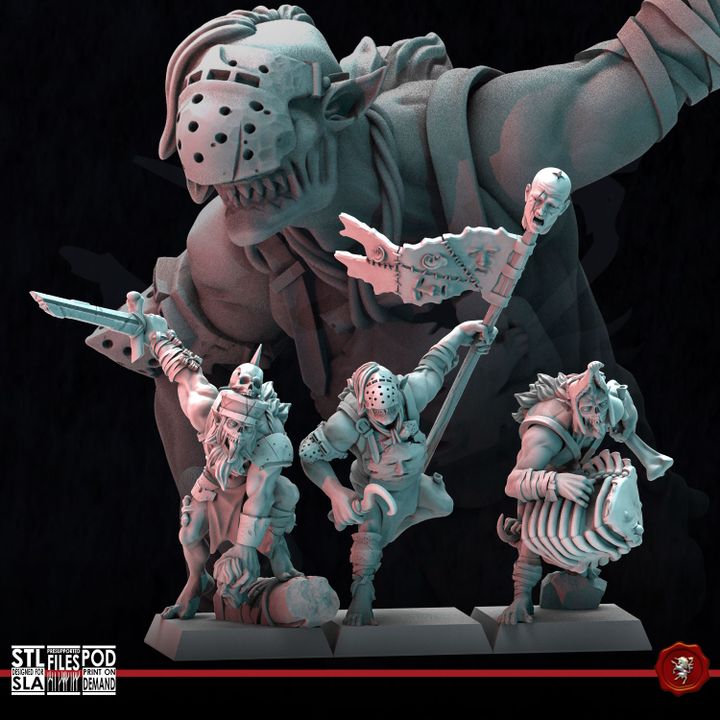 3D Printable Ghouls by LastSword Miniatures