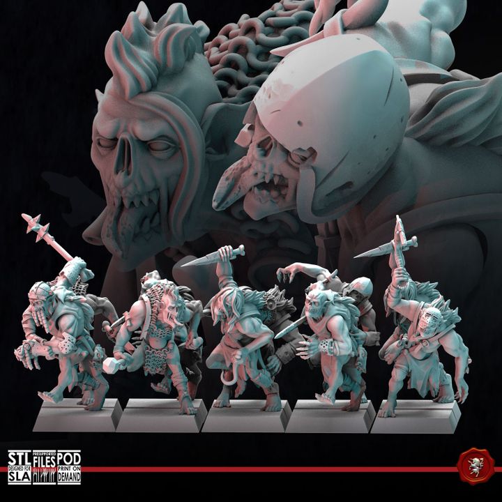 3D Printable Ghouls by LastSword Miniatures