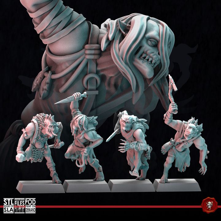 3D Printable Ghouls by LastSword Miniatures