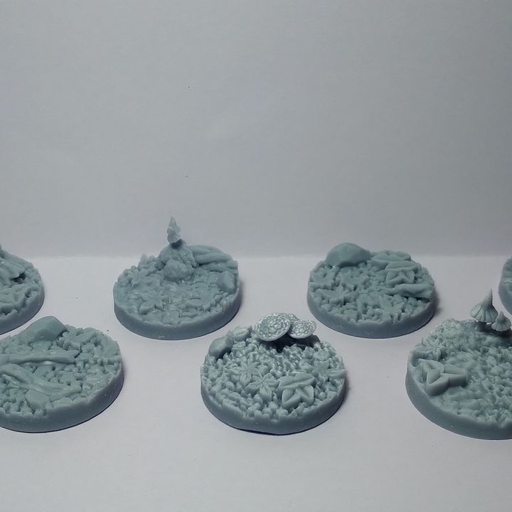 3D Printable Forest realm bases - Pack by Alboran's Heroes