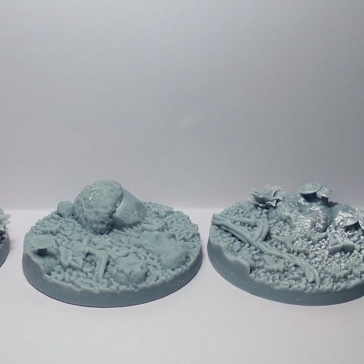 3D Printable Forest realm bases - Pack by Alboran's Heroes