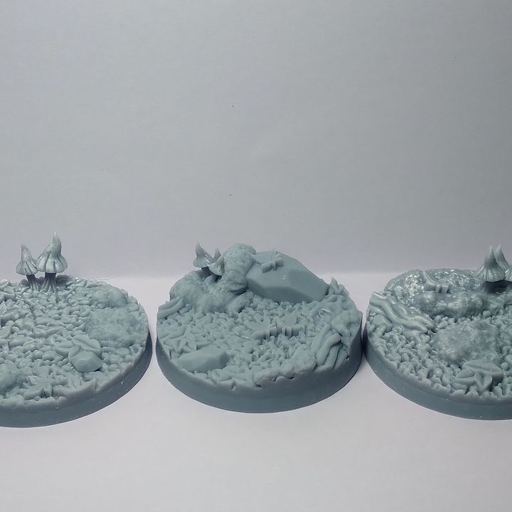 3D Printable Forest realm bases - Pack by Alboran's Heroes