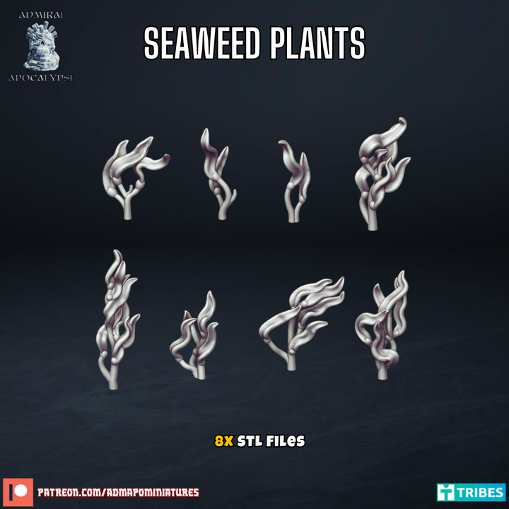 3D Printable Seaweed Plants (Basing Bits/Pre-supported) by Admiral ...