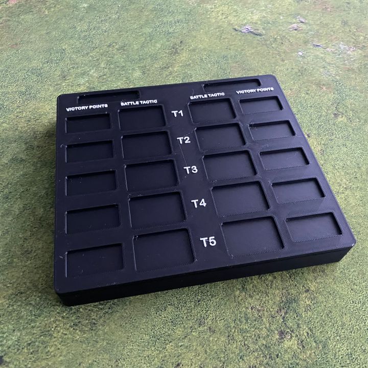 3D Printable Tabletop Fantasy Wargaming gaming score tracker by Andrew Lee