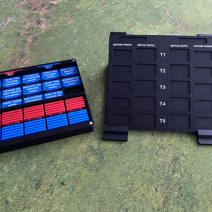 3D Printable Tabletop Fantasy Wargaming gaming score tracker by Andrew Lee