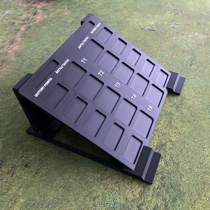 3D Printable Tabletop Fantasy Wargaming gaming score tracker by Andrew Lee