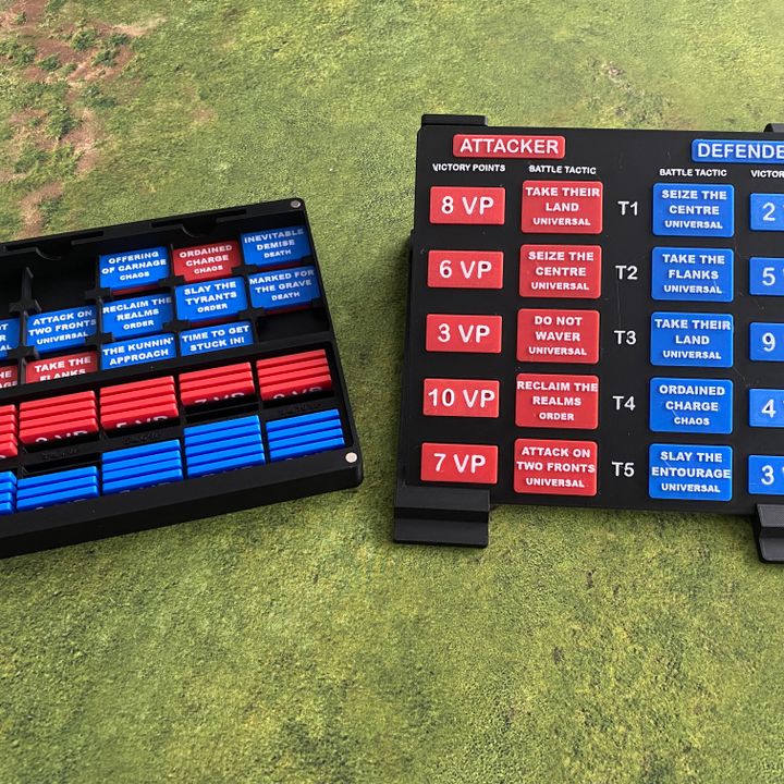 3D Printable Tabletop Fantasy Wargaming gaming score tracker by Andrew Lee
