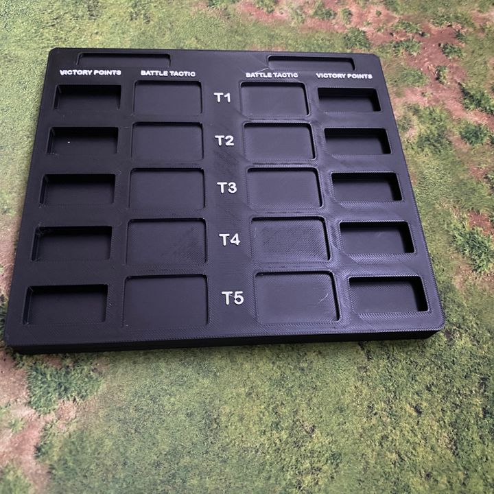 3D Printable Tabletop Fantasy Wargaming gaming score tracker by Andrew Lee