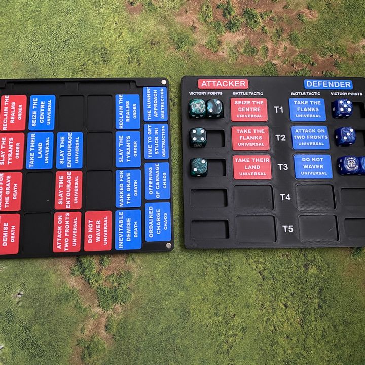 3D Printable Tabletop Fantasy Wargaming gaming score tracker by Andrew Lee
