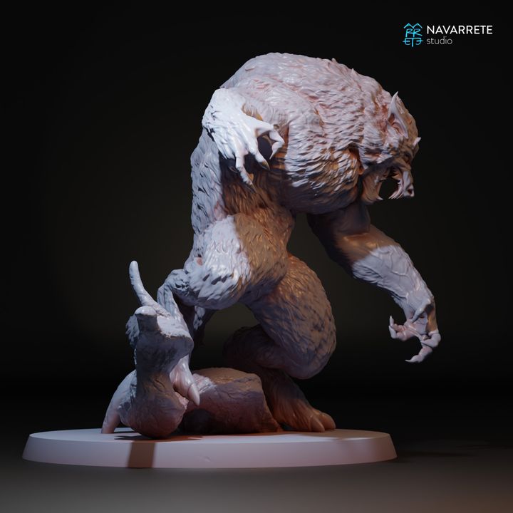 3D Printable Werewolf (Pose #1) by Navarrete Studio