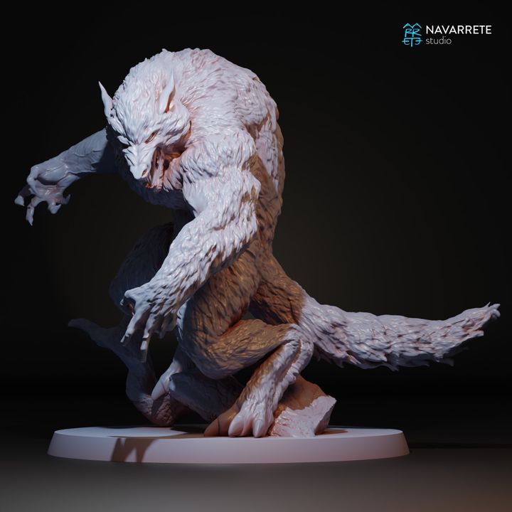 3D Printable Werewolf (Pose #1) by Navarrete Studio
