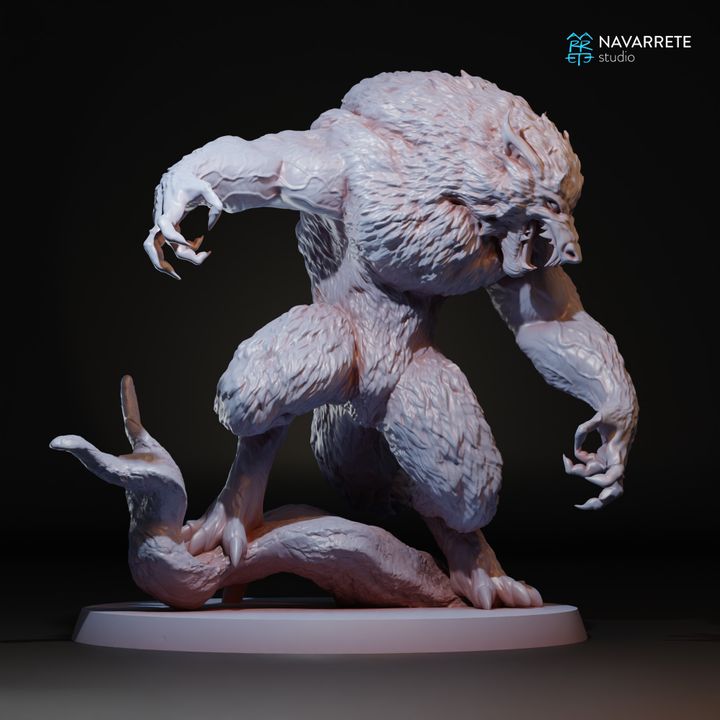 3D Printable Werewolf (Pose #1) by Navarrete Studio