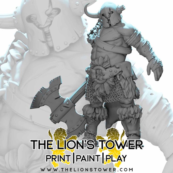 3D Printable Goliath Barbarians - set of 3 (32mm scale presupported ...