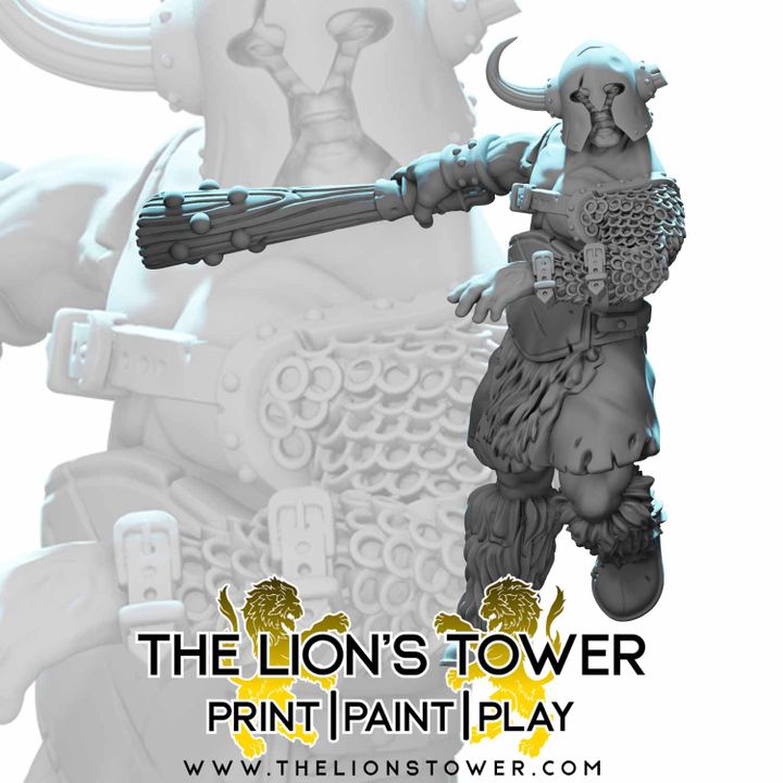 3D Printable Goliath Barbarians - set of 3 (32mm scale presupported ...