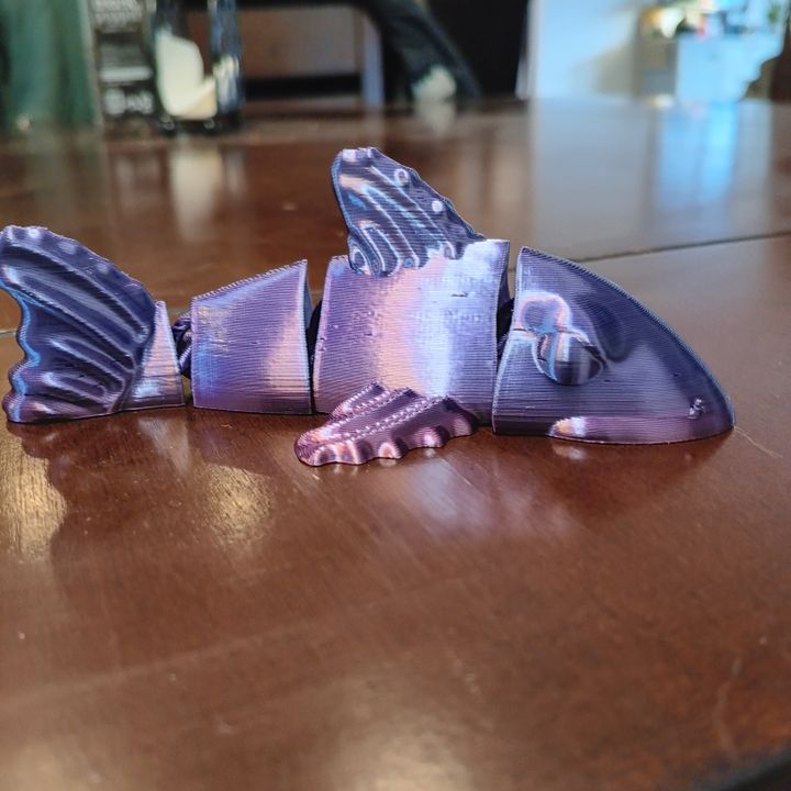 3D Printable Koi Fish - flexi fidget toy - print in place by tim