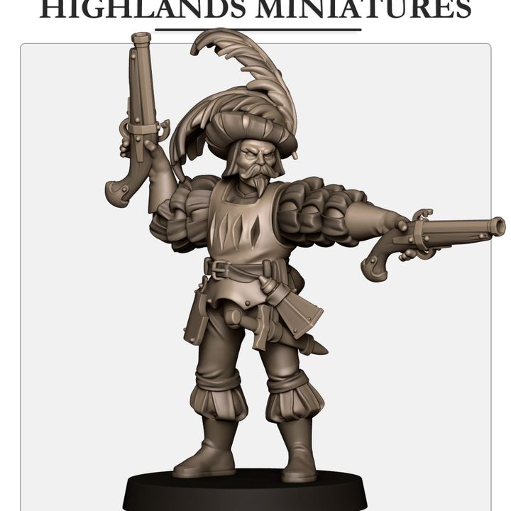 3D Printable Sunland Duelist - Highlands Miniatures by Highlands Miniatures