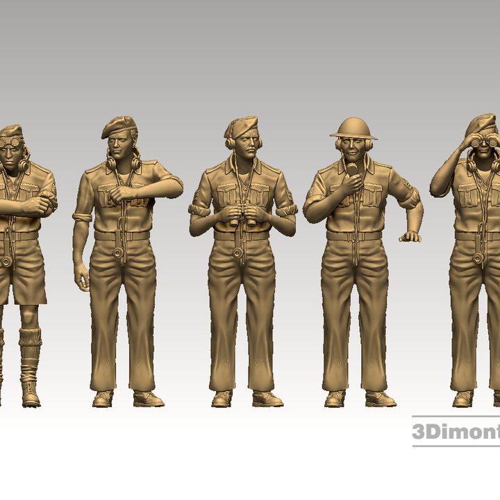 3D Printable uk soldiers by Dmitry Tishchenkov