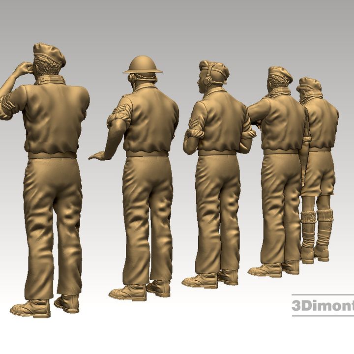 3D Printable uk soldiers by Dmitry Tishchenkov