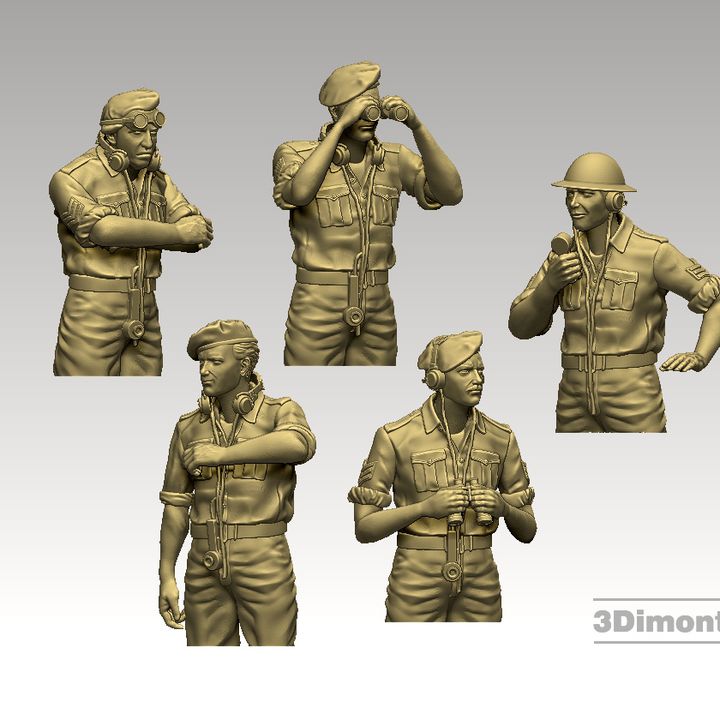 3D Printable uk soldiers by Dmitry Tishchenkov