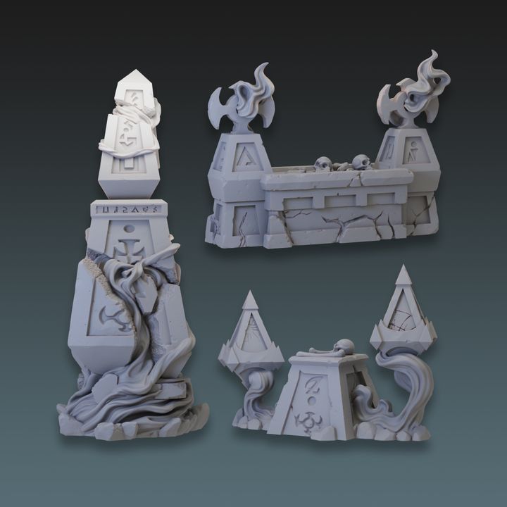 3D Printable Risen Terrain Pack by Strange Plastic