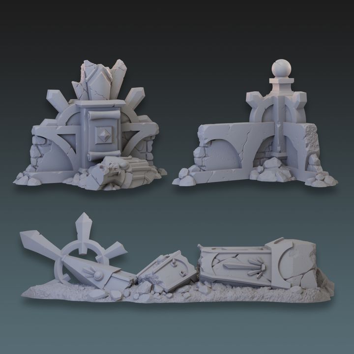 3D Printable Shattered Empire Terrain Pack by Strange Plastic