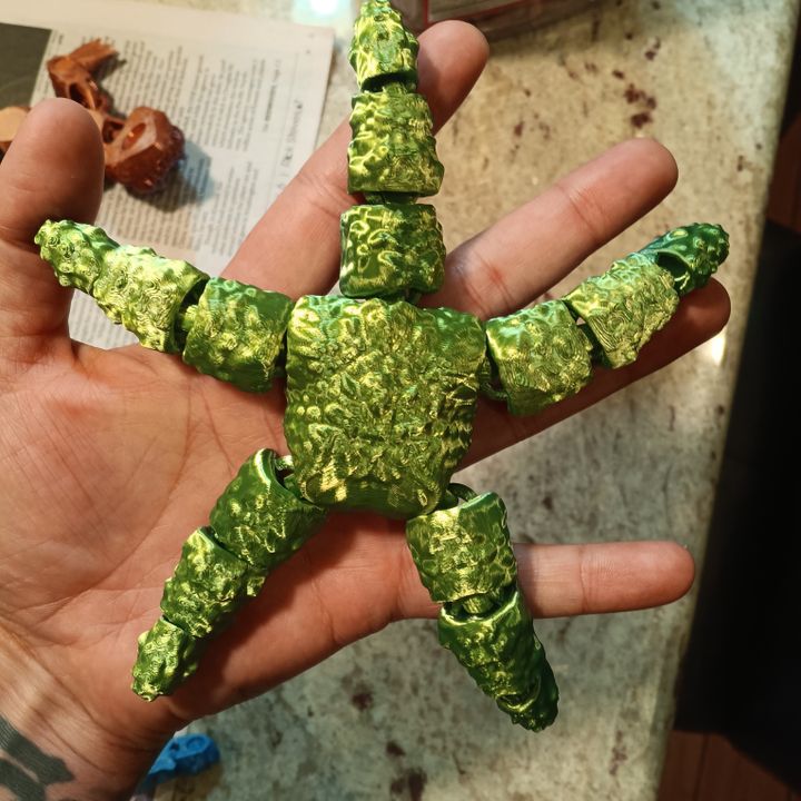 3D Printable Flexi Starfish - print in place - Fidget Toy by tim