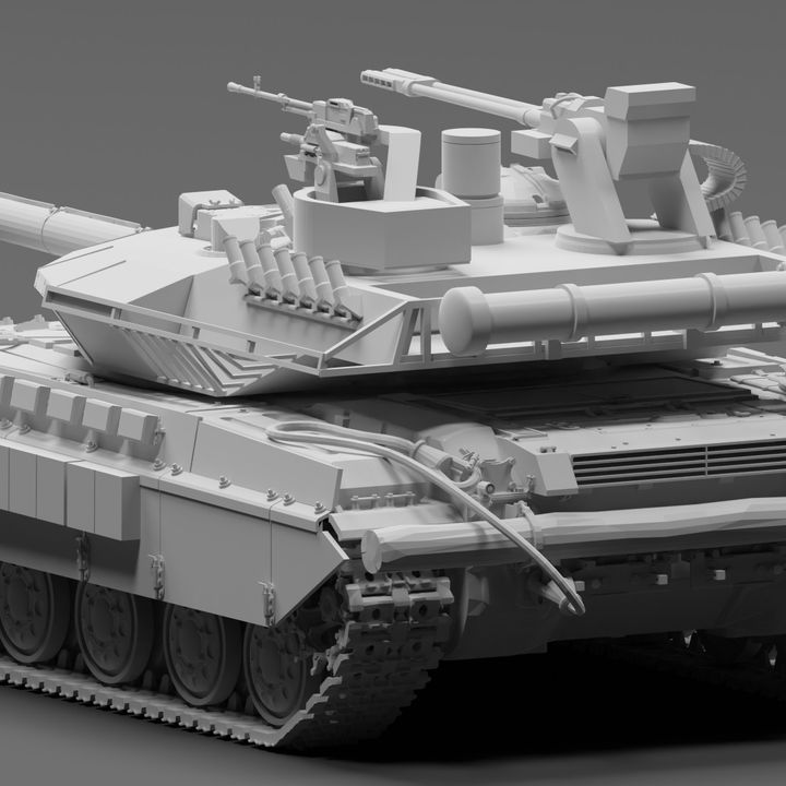3D Printable Ukrainian T64E MBT with 2 RCWS by The Military Industrial ...