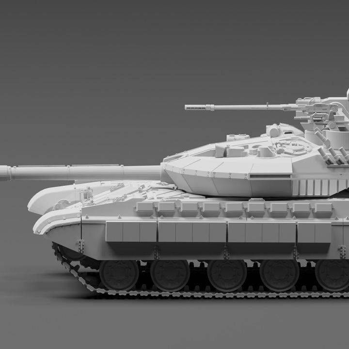 3D Printable Ukrainian T64E MBT with 2 RCWS by The Military Industrial ...