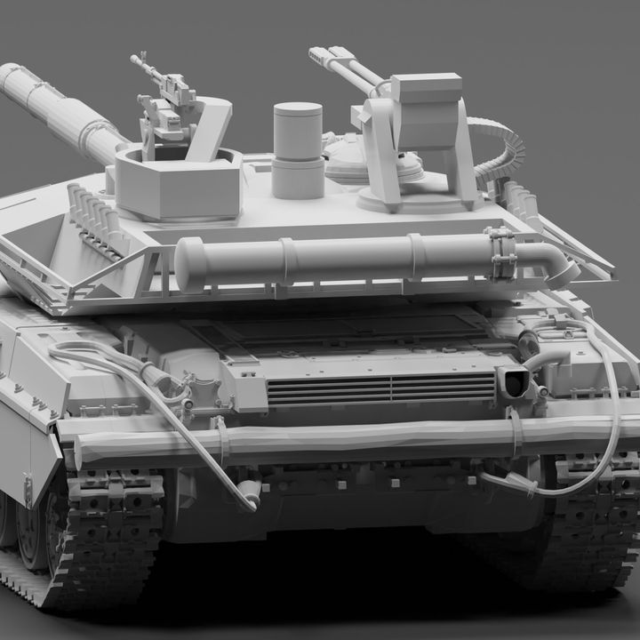 3D Printable Ukrainian T64E MBT with 2 RCWS by The Military Industrial ...