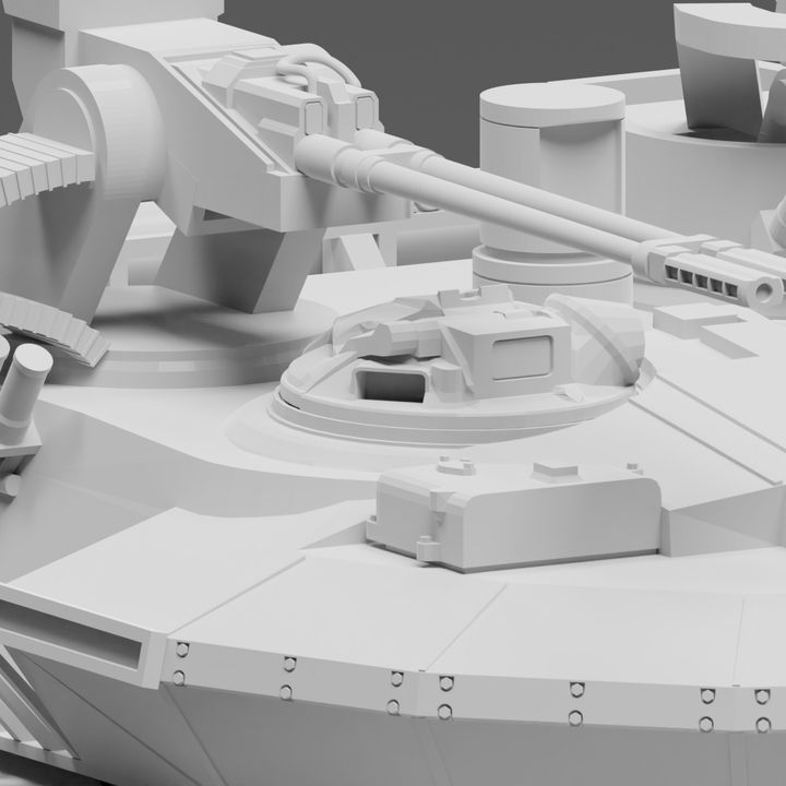 3D Printable Ukrainian T64E MBT with 2 RCWS by The Military Industrial ...