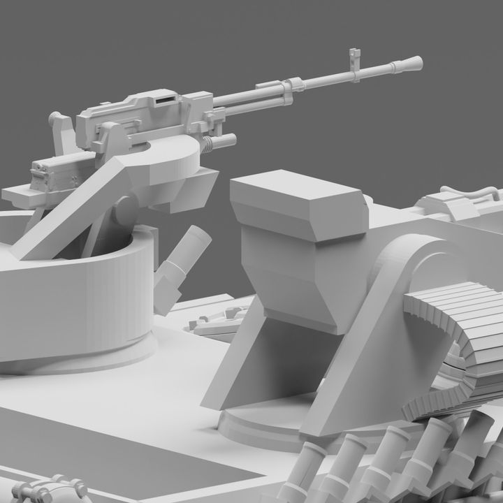 3D Printable Ukrainian T64E MBT with 2 RCWS by The Military Industrial ...