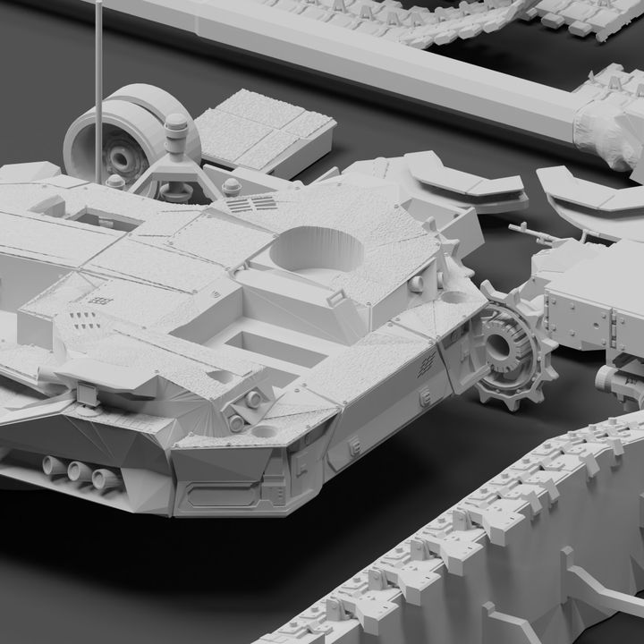 3D Printable French AMX 56 Leclerc Evolution by The Military Industrial ...