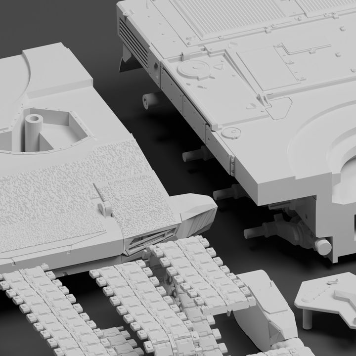3D Printable French AMX 56 Leclerc Evolution by The Military Industrial ...